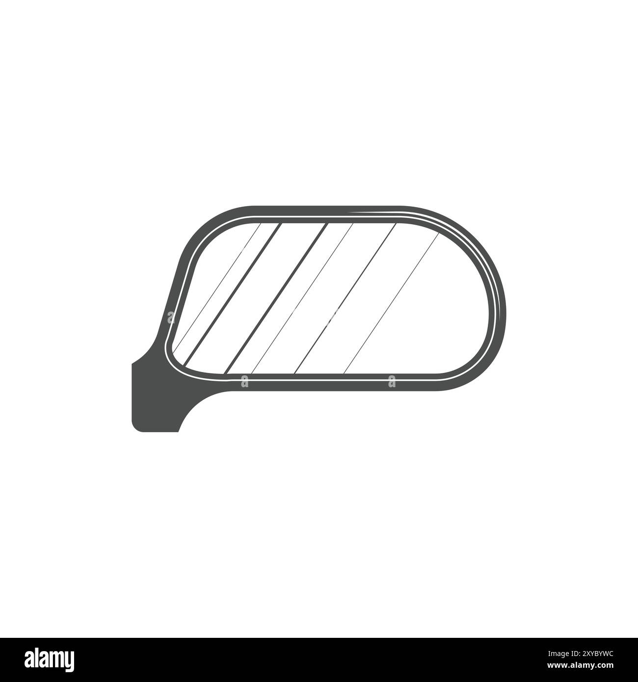 Simple Minimalist Rear View Car Mirror Reflection Icon Illustration ...