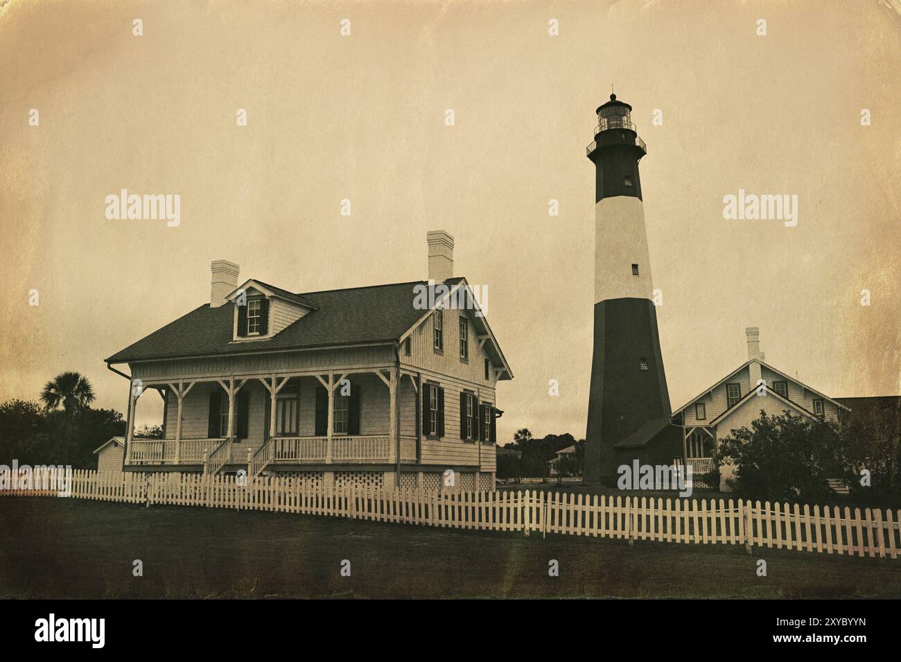 One of the oldest lighthouses in the united states hi-res stock ...