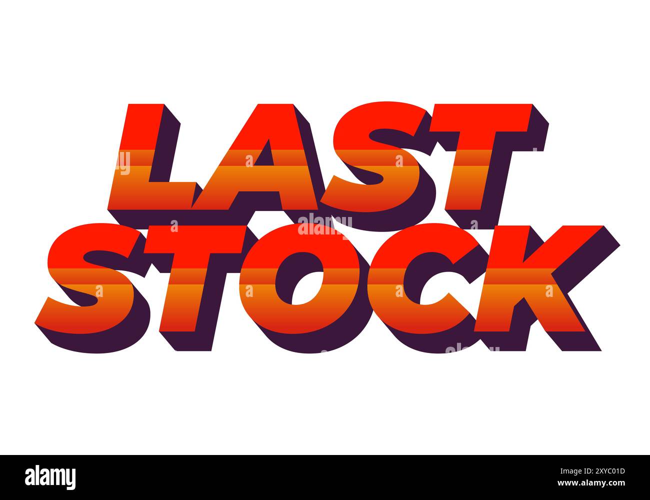 Last stock. Text effect design for ads purpose in 3D style Stock Vector ...