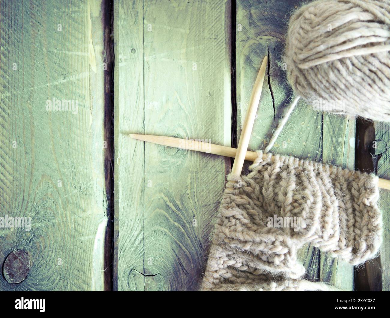 Wooden knitting tables hi-res stock photography and images - Alamy