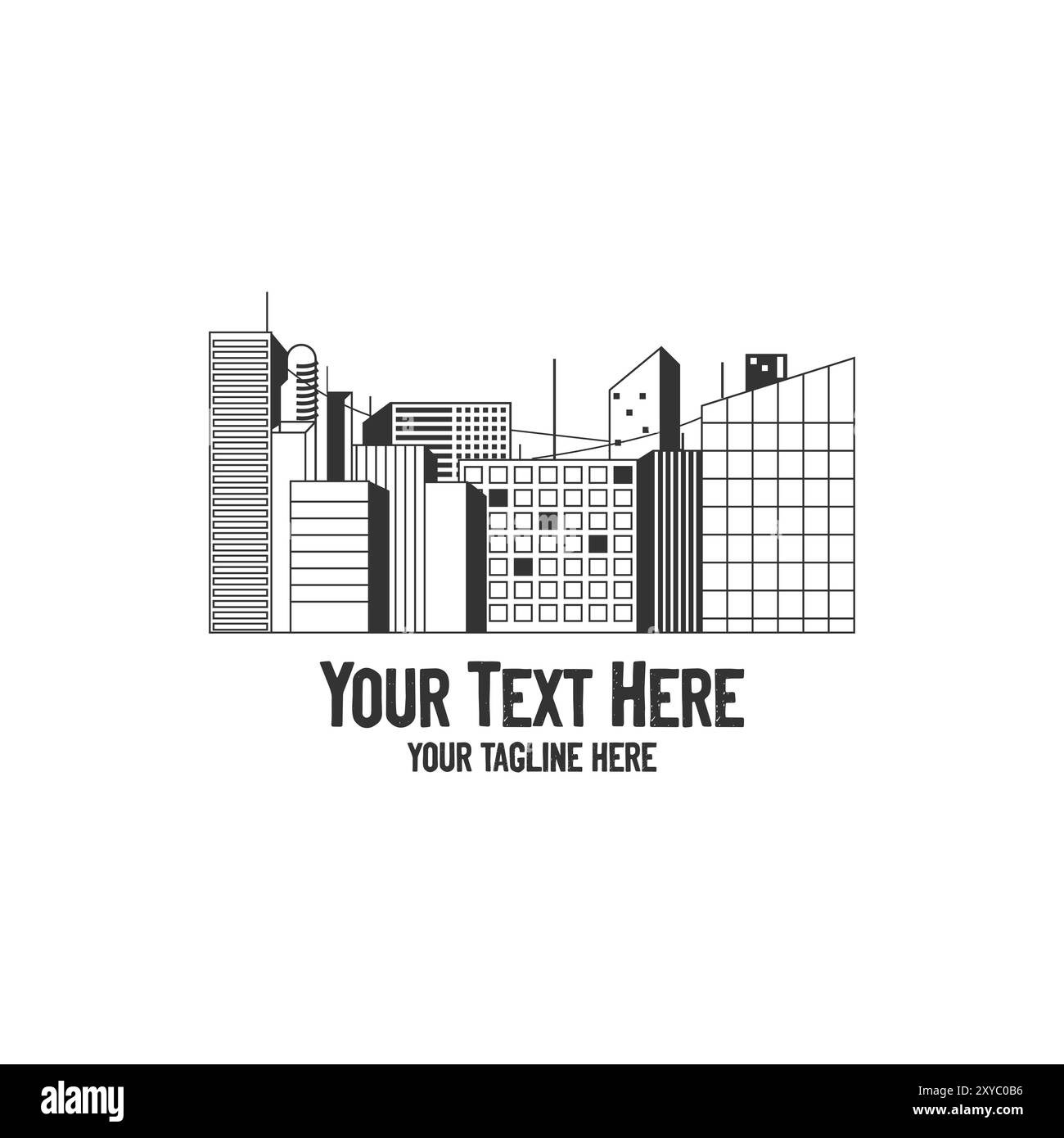 Skyline Metropolitan City Landscape Vector Illustration Stock Vector ...