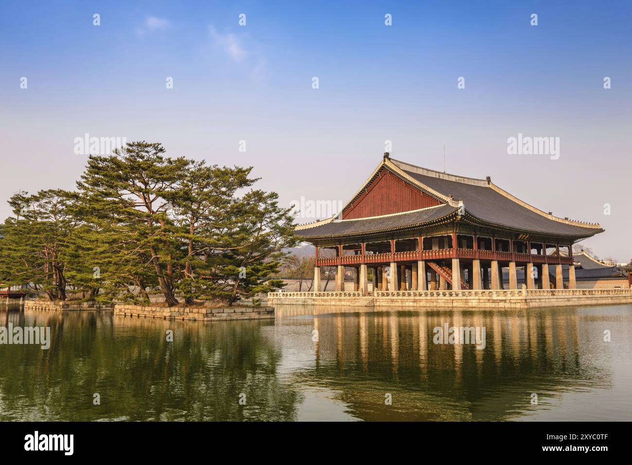 Gyeonghoeru Pavilion at Gyeongbokgung Palace, Seoul, South Korea, Asia ...