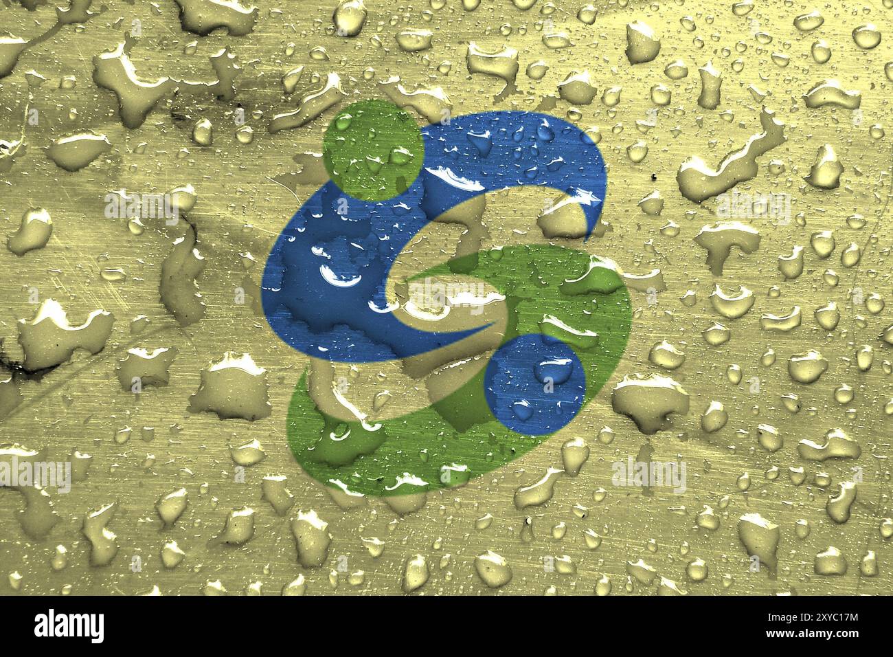 Flag of Saga with rain drops Stock Photo - Alamy