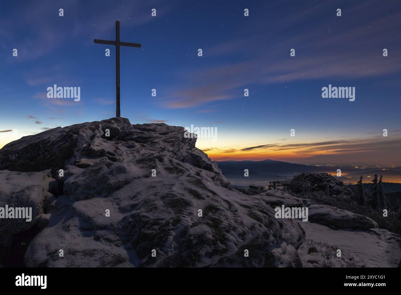 Sunrise on the Grosser Arber Stock Photo - Alamy