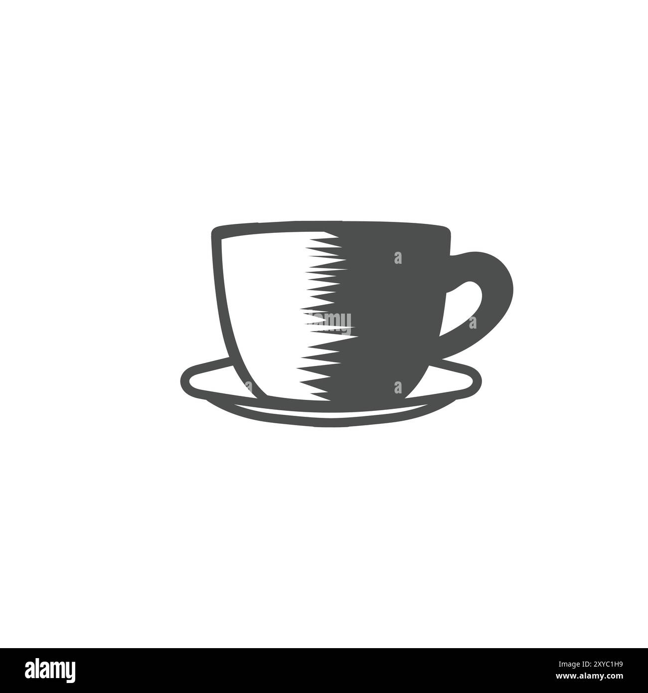 Vintage Retro Coffee Mug Cup Icon Illustration for Cafe Bar Logo Design ...