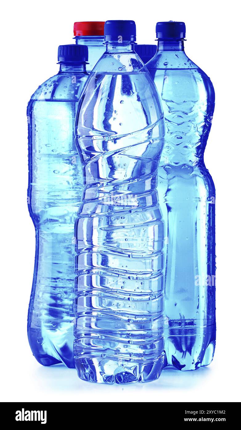 Polycarbonate plastic bottle of mineral water isolated on white background Stock Photo - Alamy