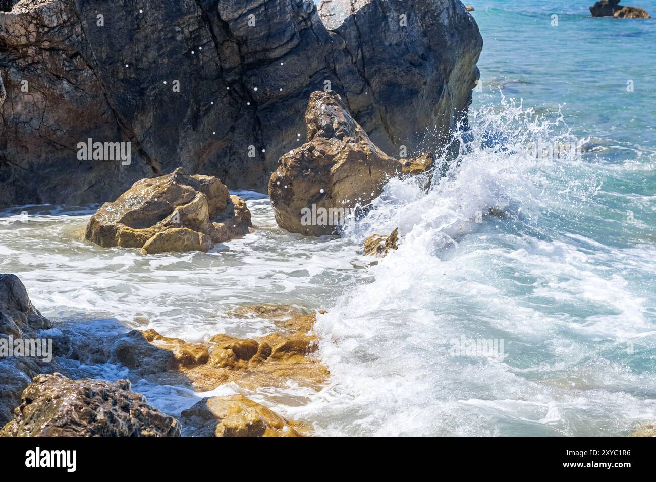 waves splashing water Stock Photo - Alamy