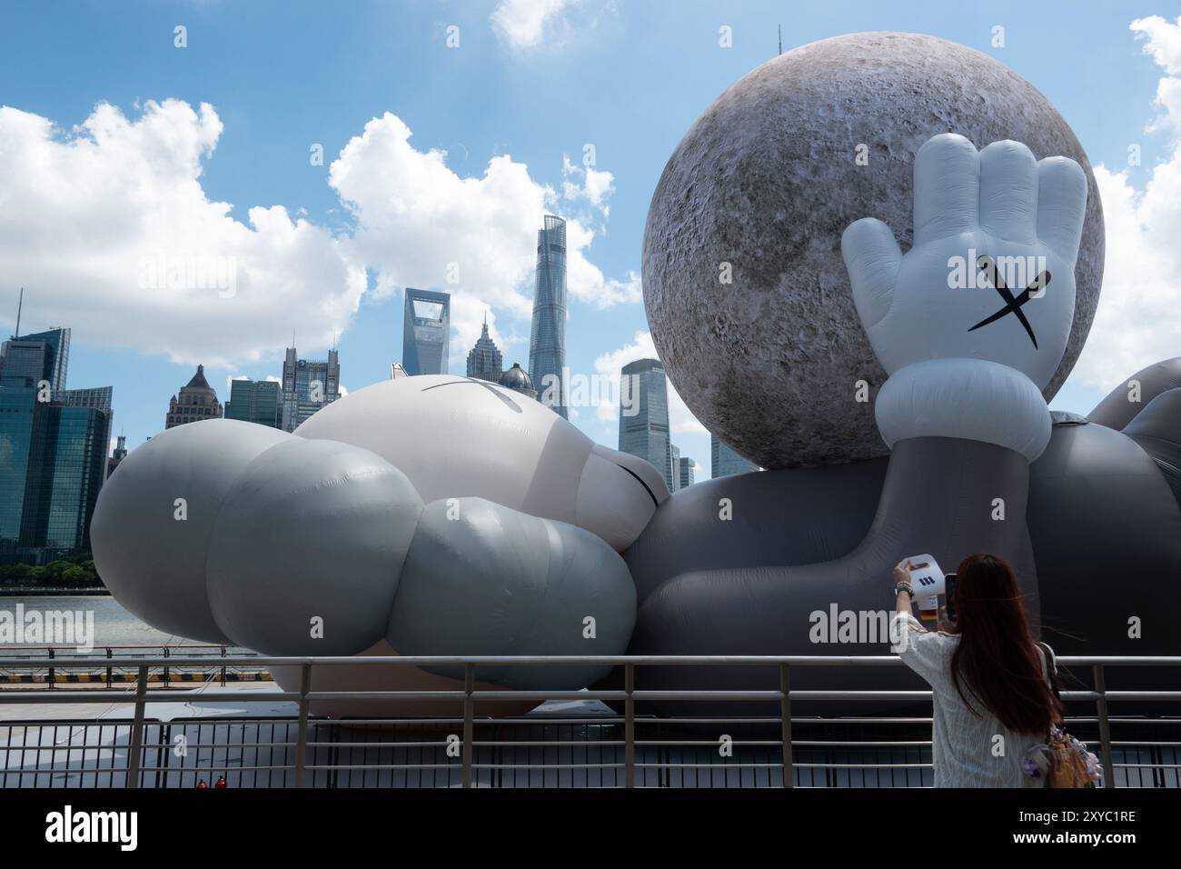 SHANGHAI, CHINA - AUGUST 29, 2024 - The giant KAWS Companion inflatable ...