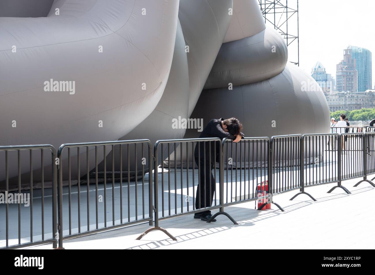 SHANGHAI, CHINA - AUGUST 29, 2024 - The giant KAWS Companion inflatable ...