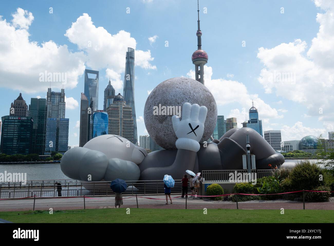 SHANGHAI, CHINA - AUGUST 29, 2024 - The giant KAWS Companion inflatable ...