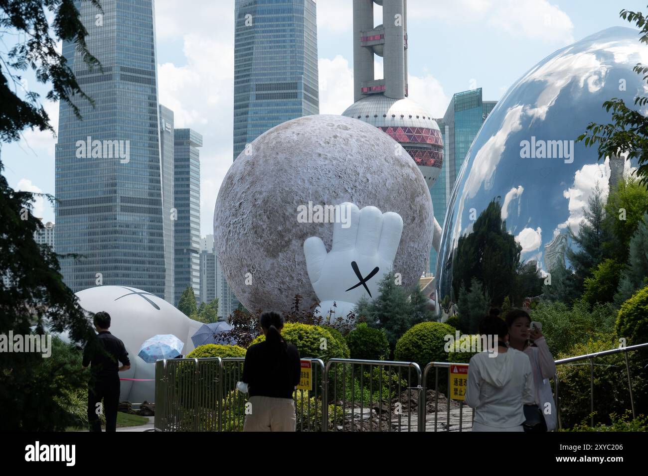 SHANGHAI, CHINA - AUGUST 29, 2024 - The giant KAWS Companion inflatable ...