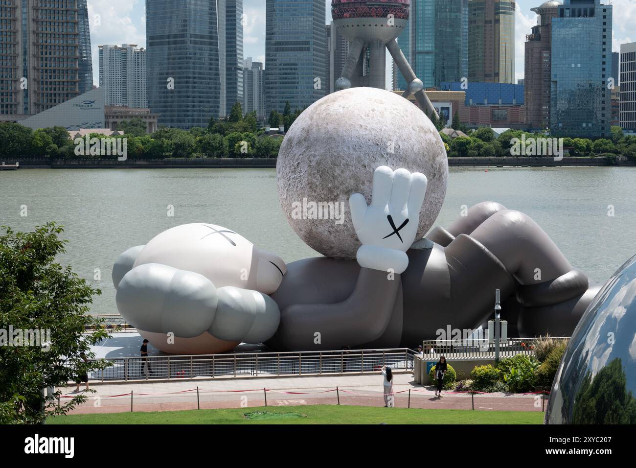 SHANGHAI, CHINA - AUGUST 29, 2024 - The giant KAWS Companion inflatable ...