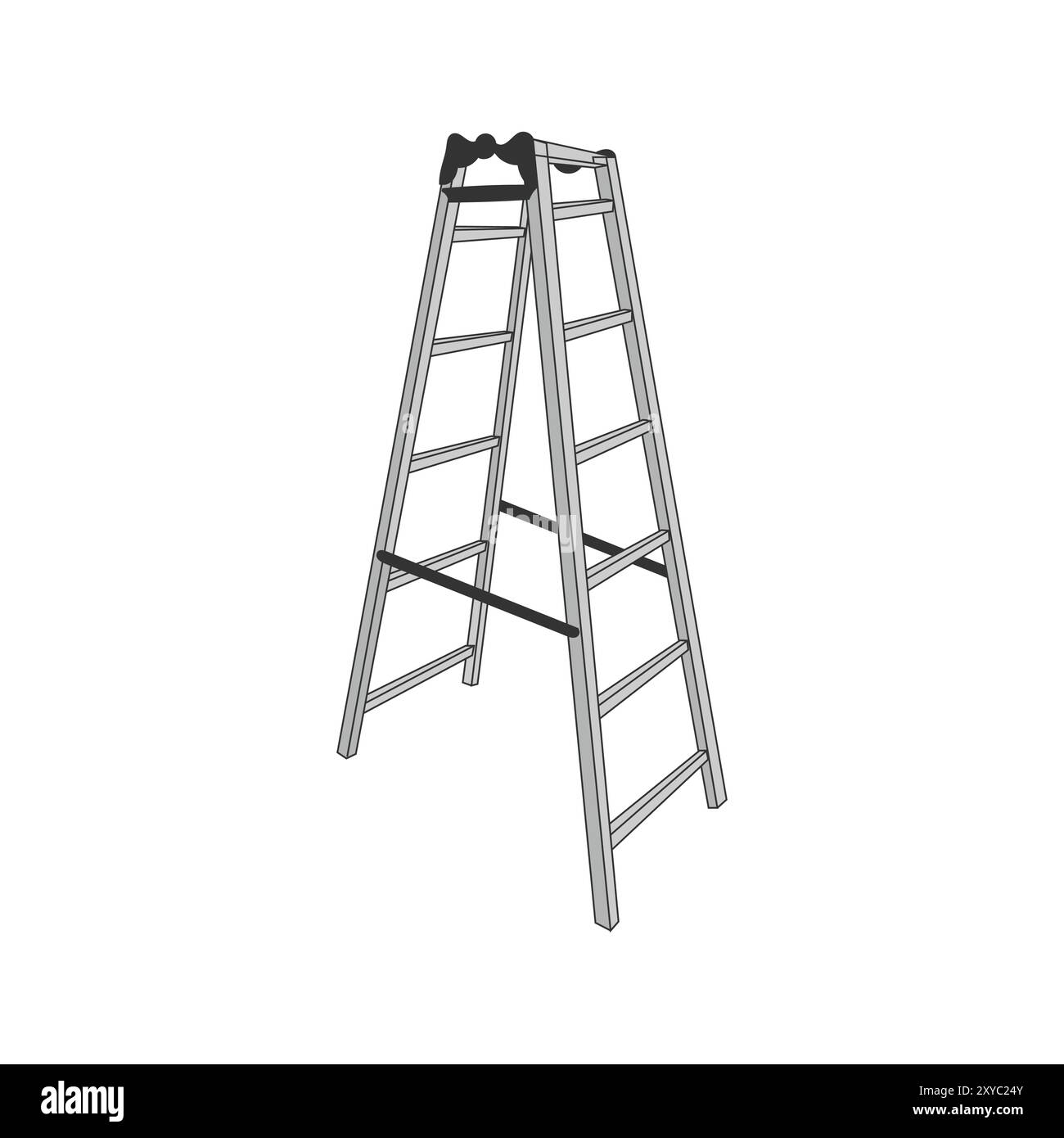 Stepladder vector vectors hi-res stock photography and images - Alamy
