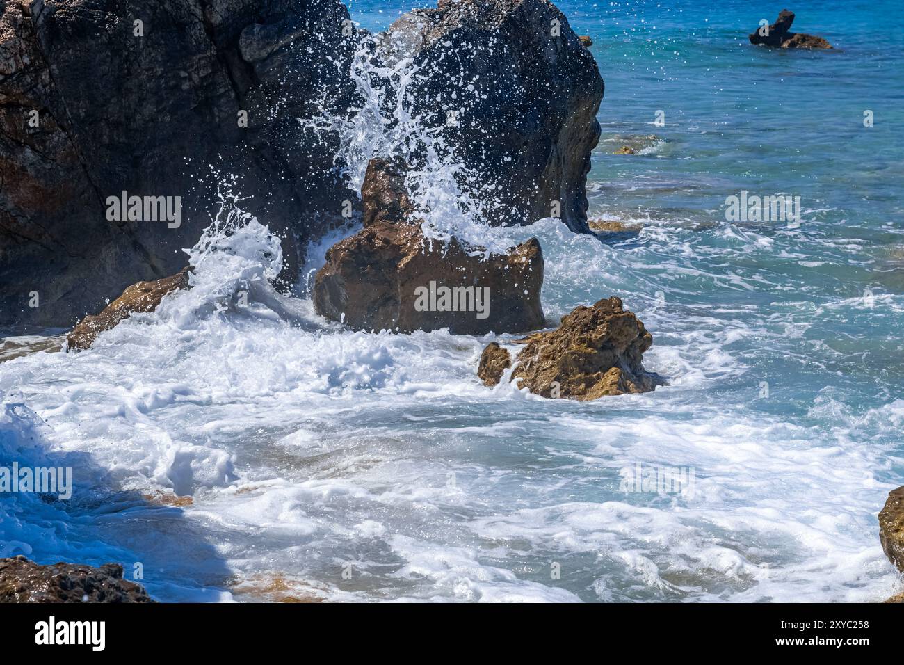 waves sea splash Stock Photo - Alamy