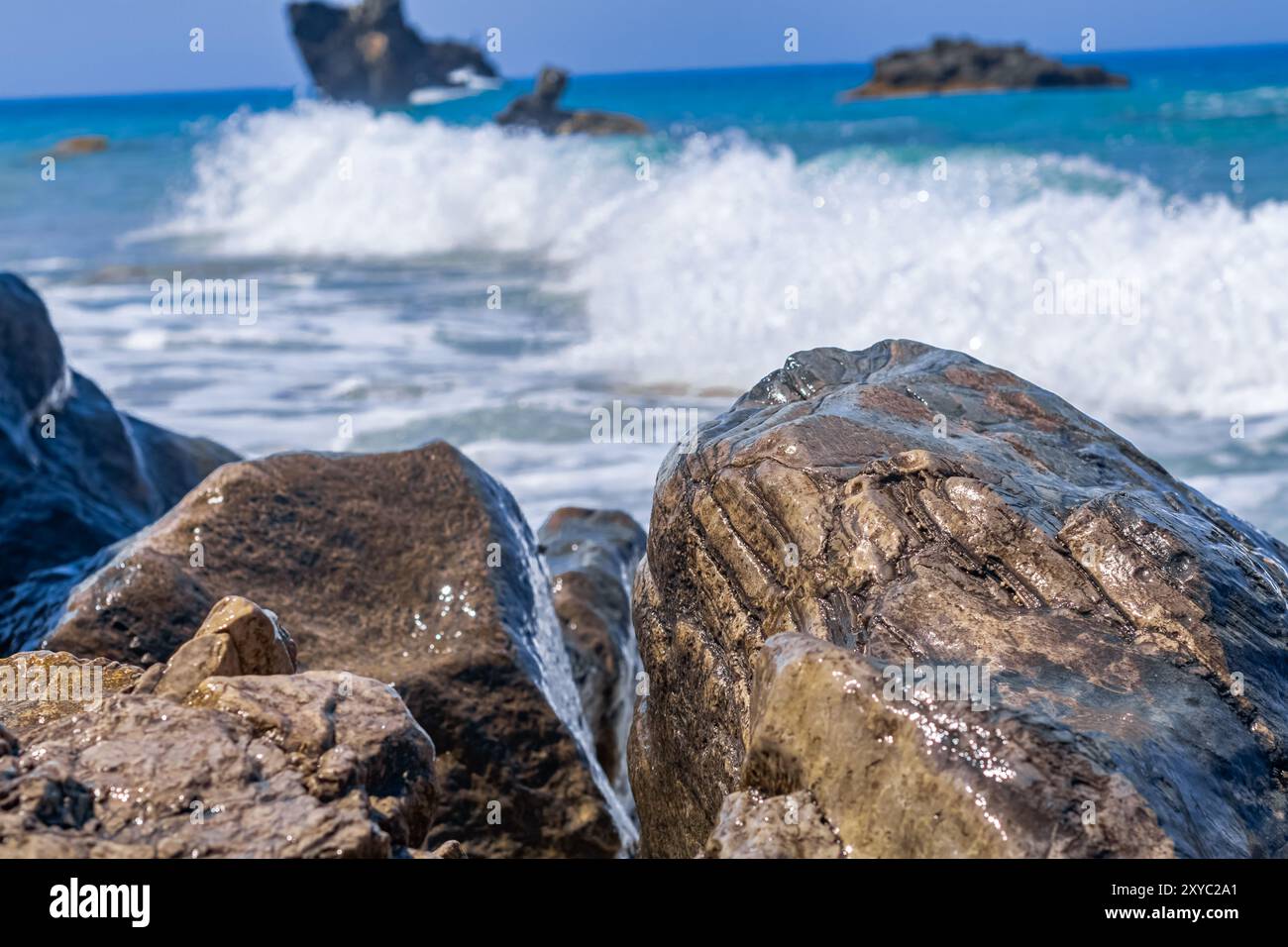 waves Kathisma beach shore Stock Photo - Alamy