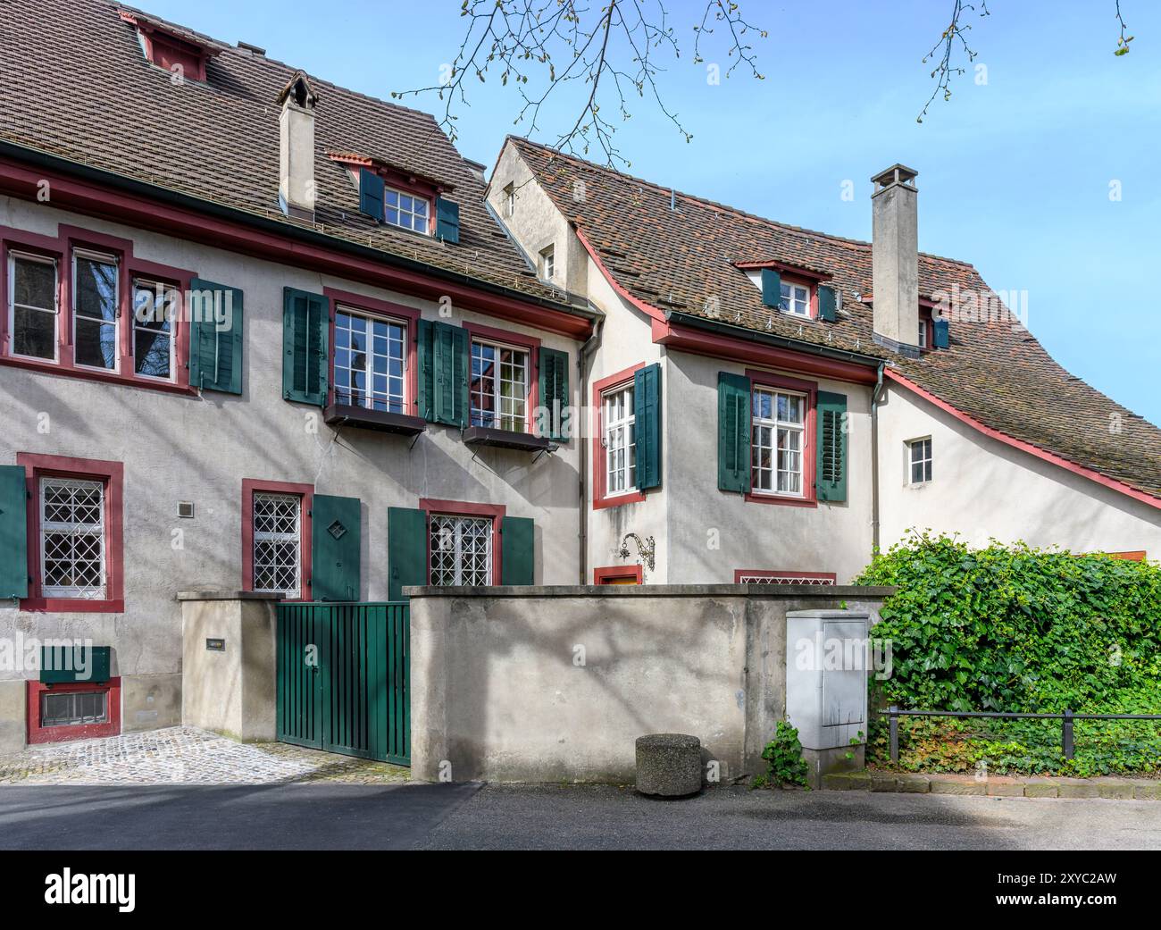 Beautiful old houses in Basel's Alstadt Grossbasel, (Old Town of ...