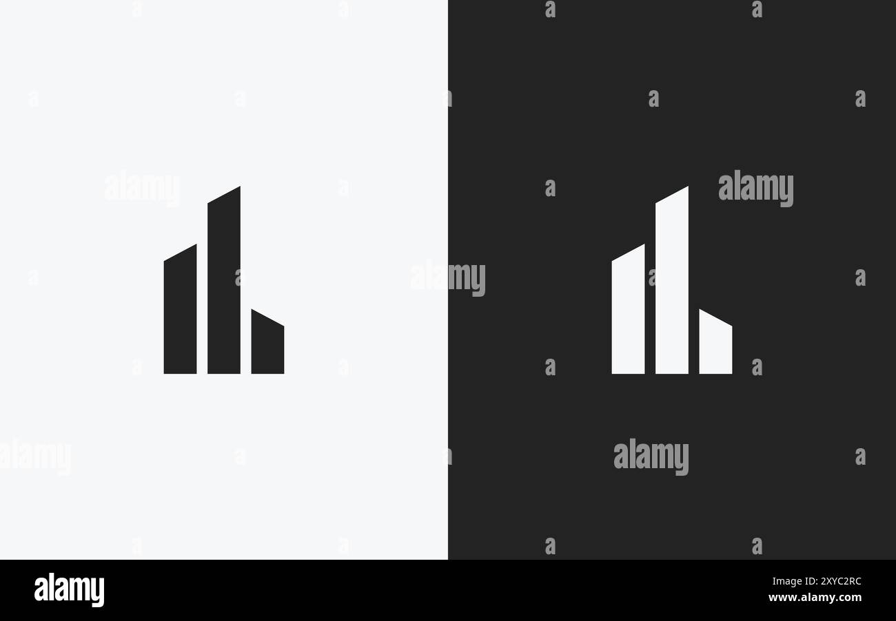 Minimalist and modern letter L building logo design template Stock ...