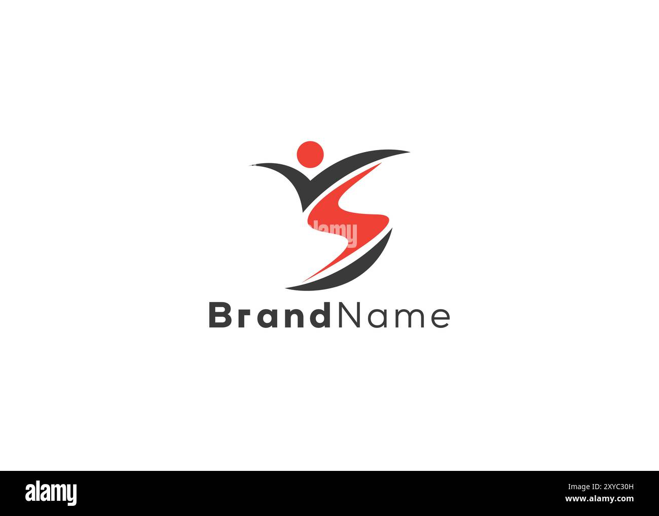 Minimalist and modern letter s man logo design template Stock Vector ...