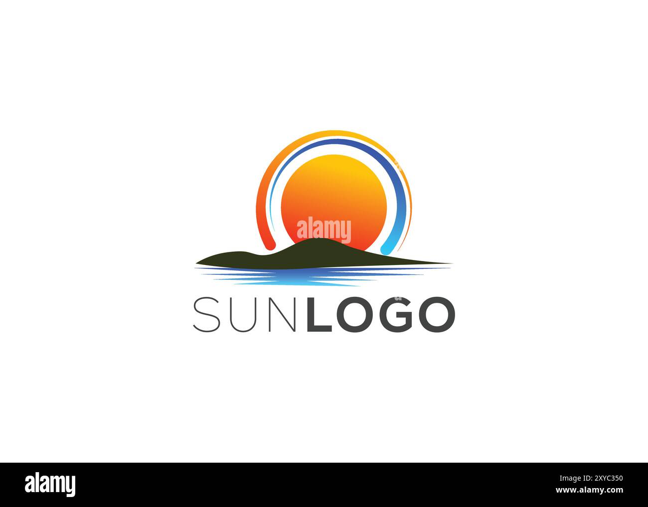 Minimalist and modern sun logo design template Stock Vector Image & Art ...