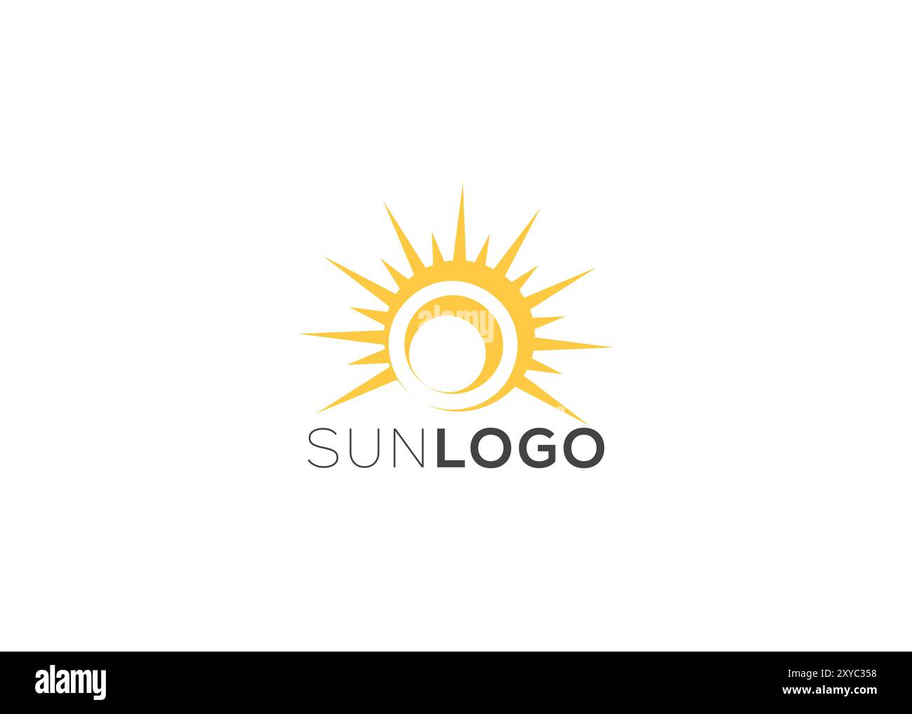 Minimalist and modern sun logo design template Stock Vector Image & Art ...