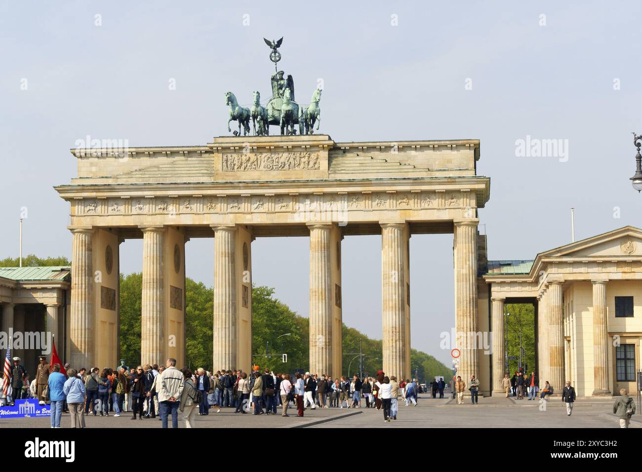 Berlin, Germany, April 17, 2009: Brandenburg Gate and the Quadriga ...