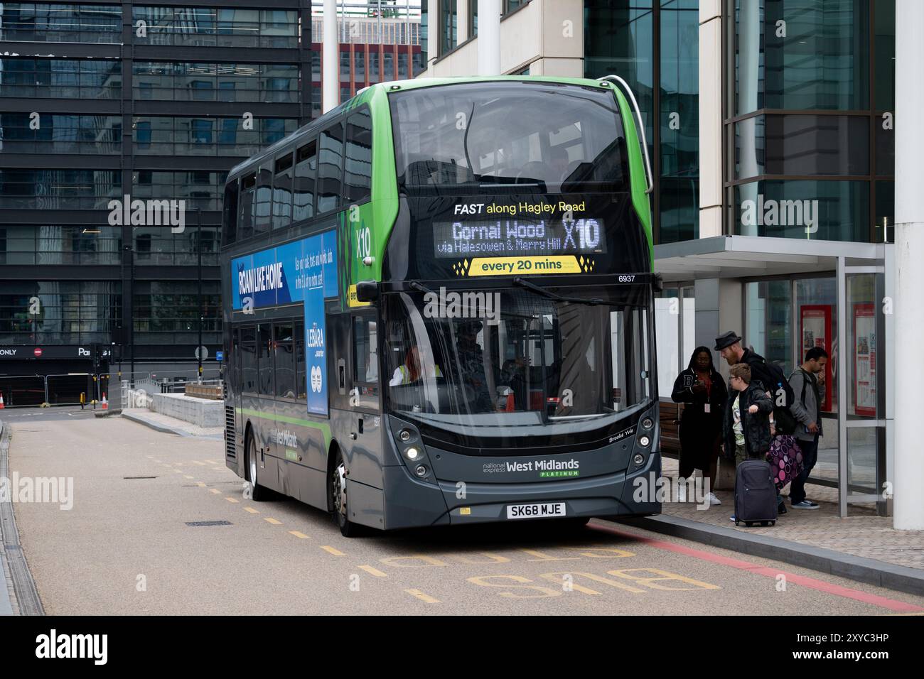 National Express West Midlands X10 bus service, Centenary Square ...
