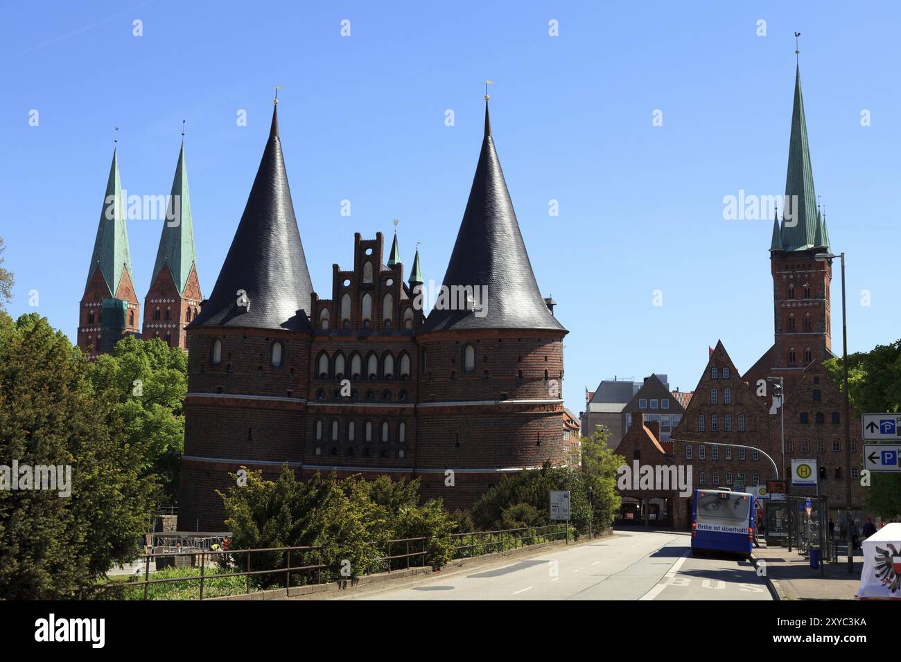 The Holsten Gate in Luebeck Stock Photo - Alamy