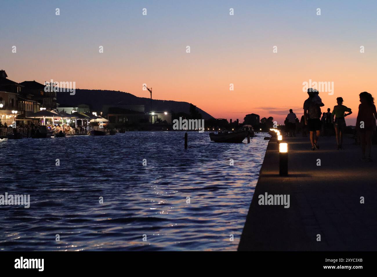 walking sunset time Lefkada Stock Photo - Alamy