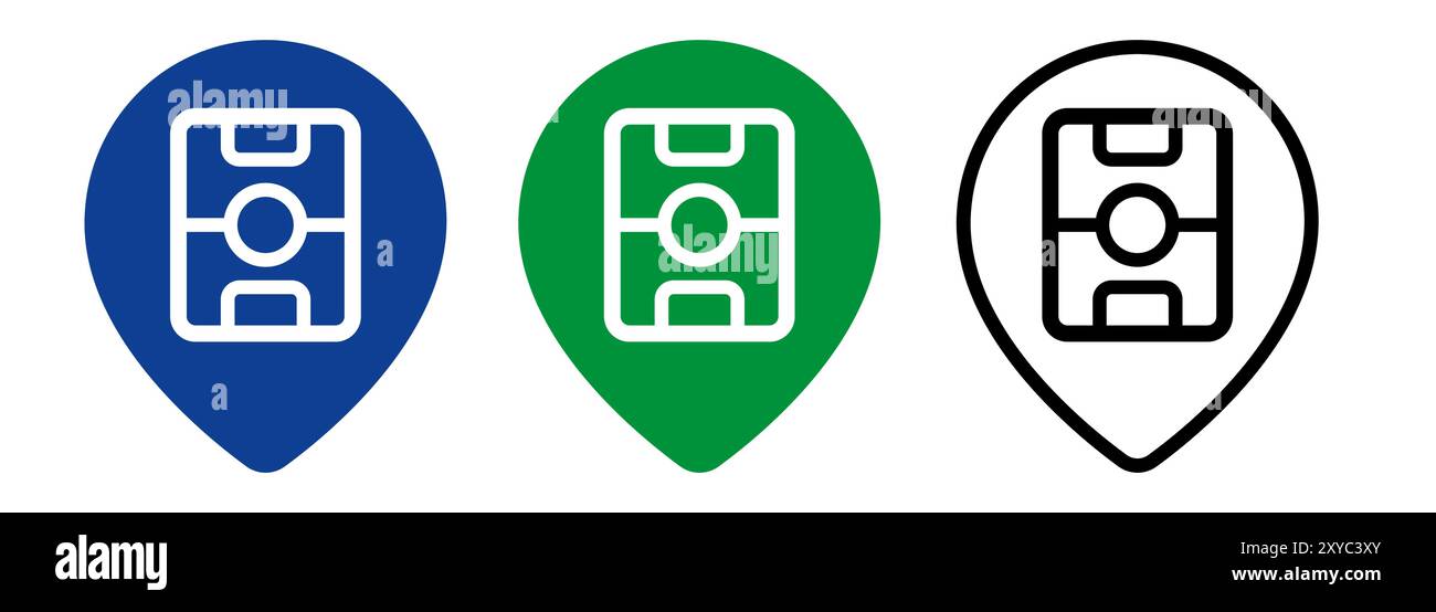 soccer football field match stadion location map pin symbol icon ...