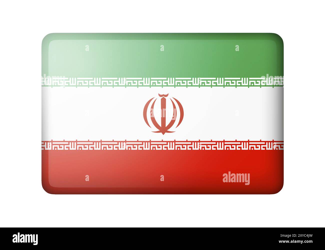 Isolated on white iranian flag hi-res stock photography and images - Alamy