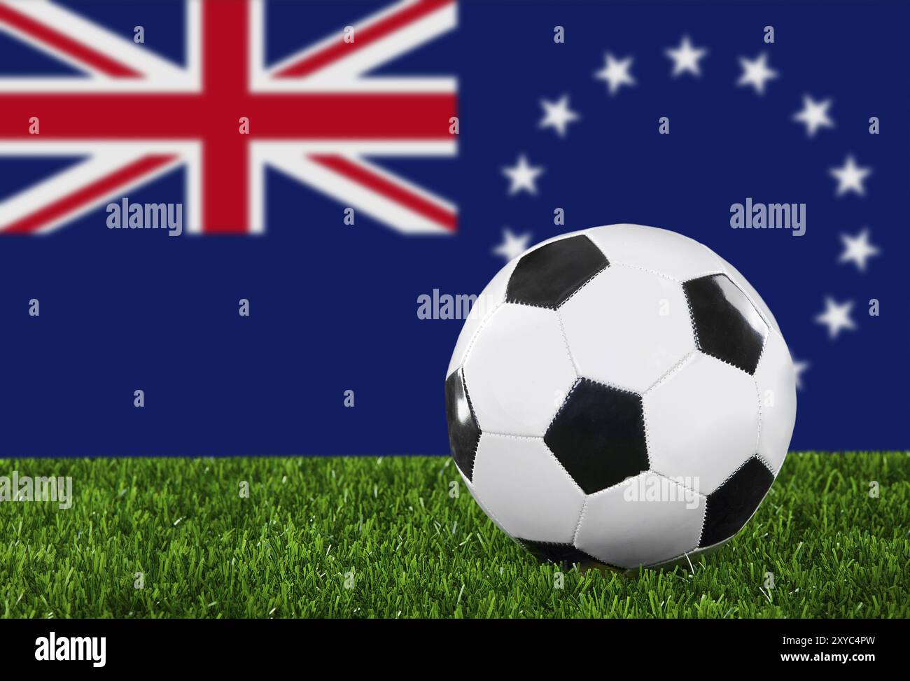 Soccer ball flag cook islands hi-res stock photography and images - Alamy