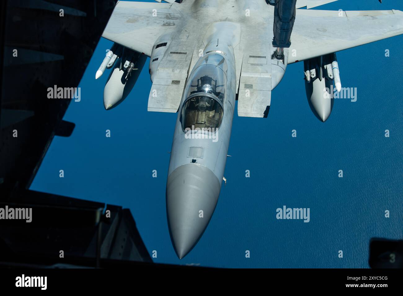 A U.S. Air Force F-15E Strike Eagle assigned to Fresno Air National ...