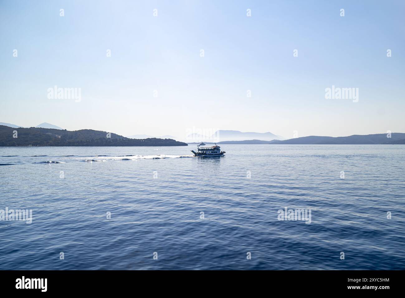 boat sea panorama Stock Photo - Alamy