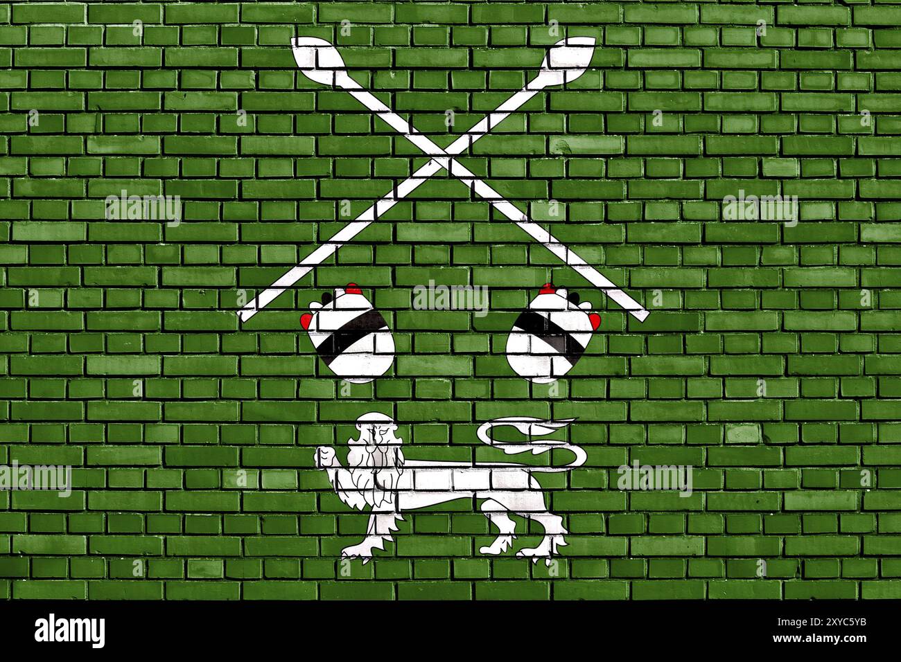 Flag of Ankole painted on brick wall Stock Photo - Alamy