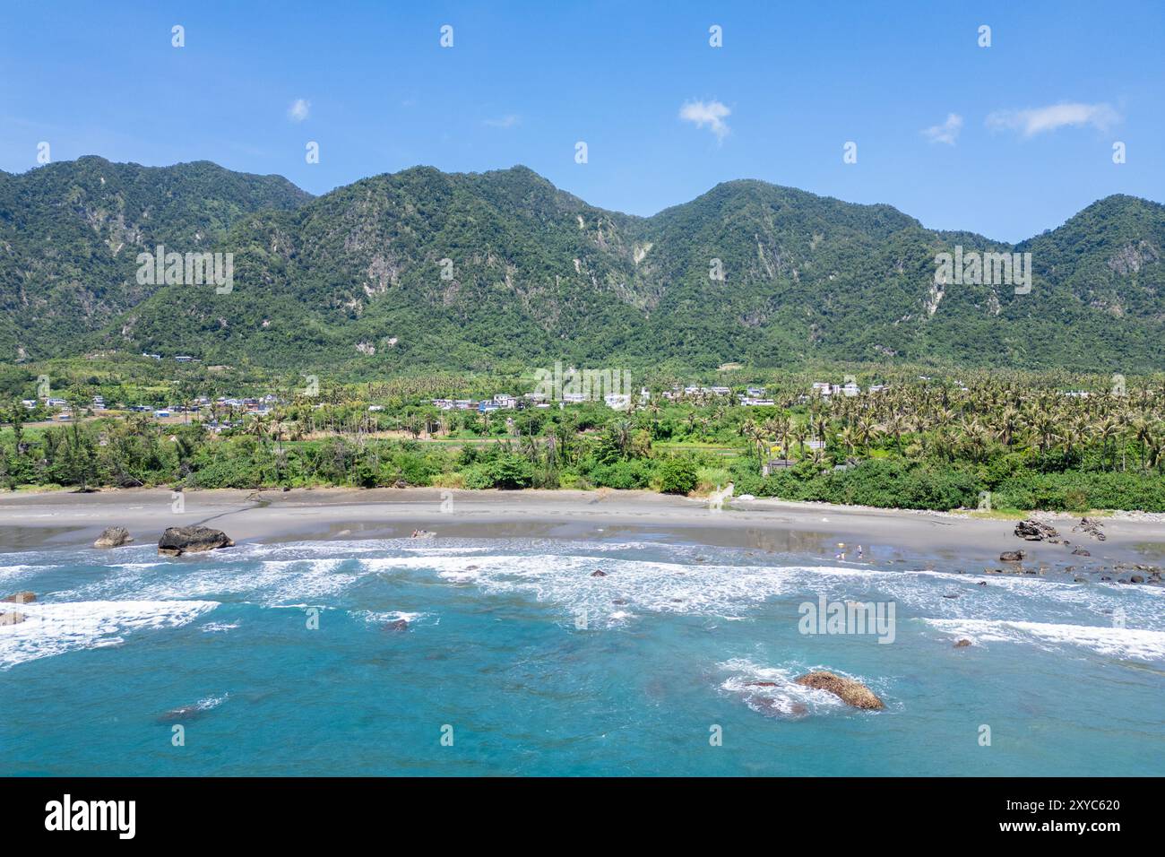 aerial view of Dulan beach located in Taitung county, Taiwan Stock ...