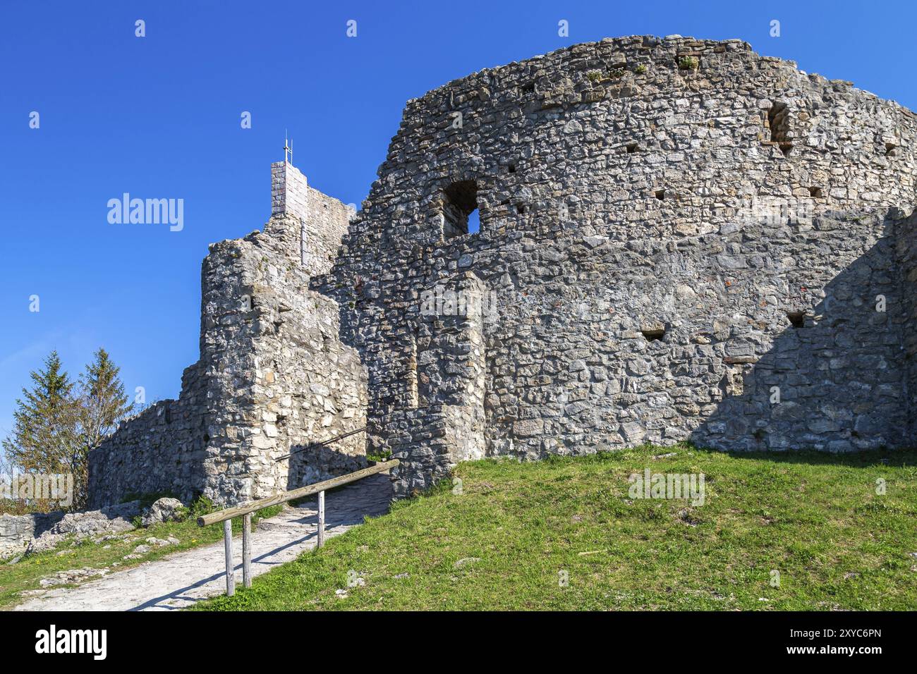 Eisenberg castle ruins near Zell im Allgaeu Stock Photo - Alamy