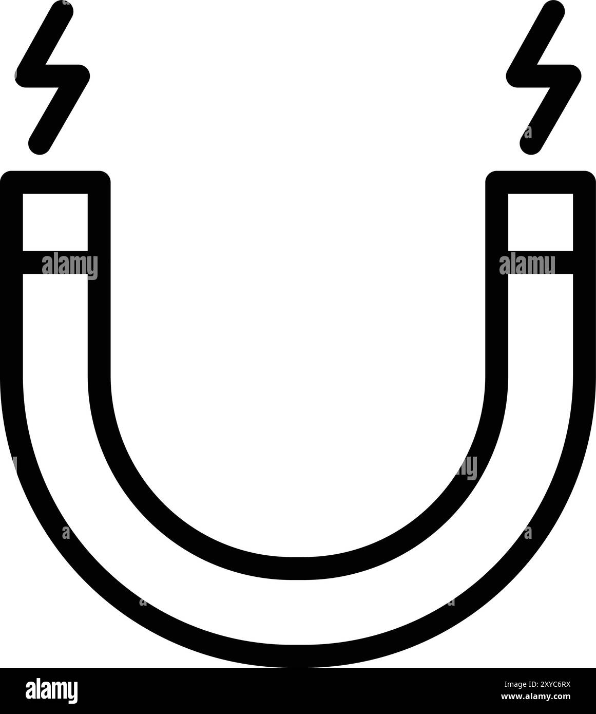 Vector magnet icon Black and White Stock Photos & Images - Alamy