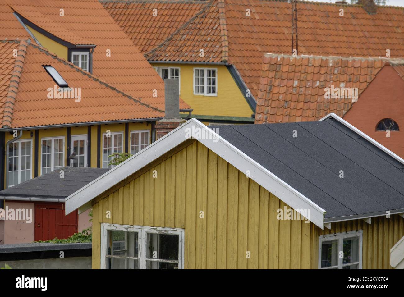 Roofs houses in different colours hi-res stock photography and images ...