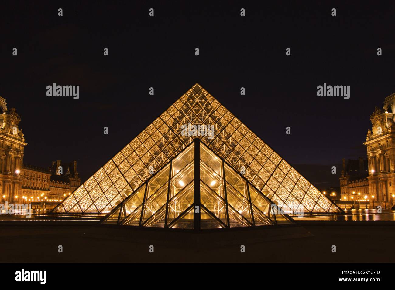 Palais du Louvre by night, Paris, France, Europe Stock Photo - Alamy
