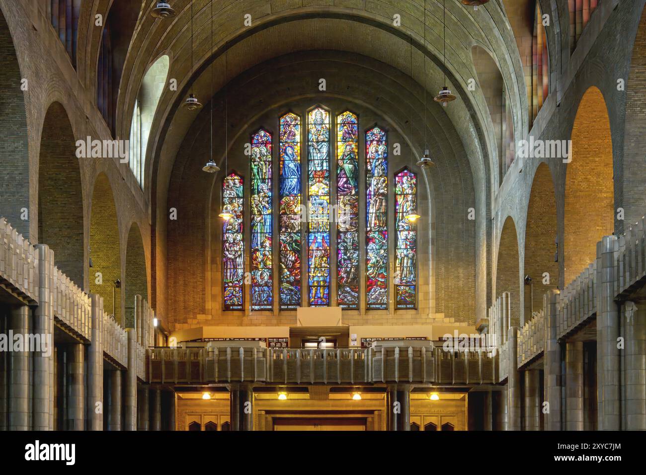 National Basilica of the Sacred Heart, Interior, Koekelberg, Brussels ...