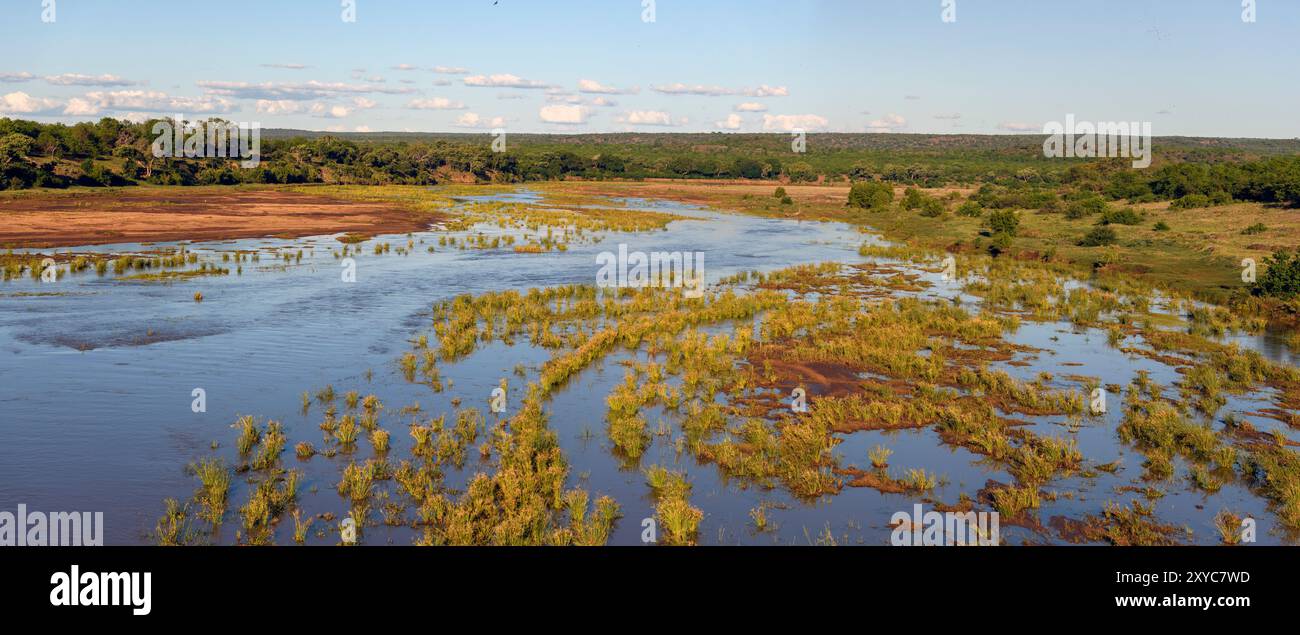 Groot Letaba River and surrounding wetlands. Kruger NP, South Africa ...