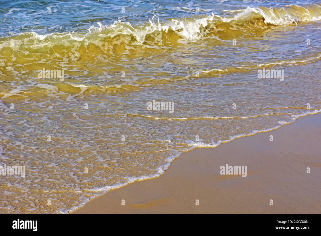 Water over sand in Cpacabana beach Stock Photo - Alamy