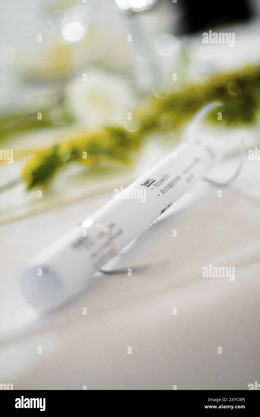 Rolled up menu hi-res stock photography and images - Alamy