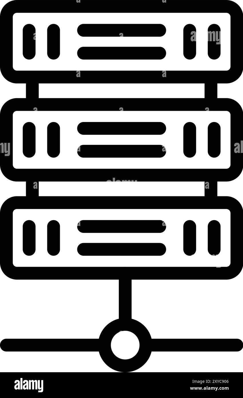 Server icons concept illustration Cut Out Stock Images & Pictures - Alamy