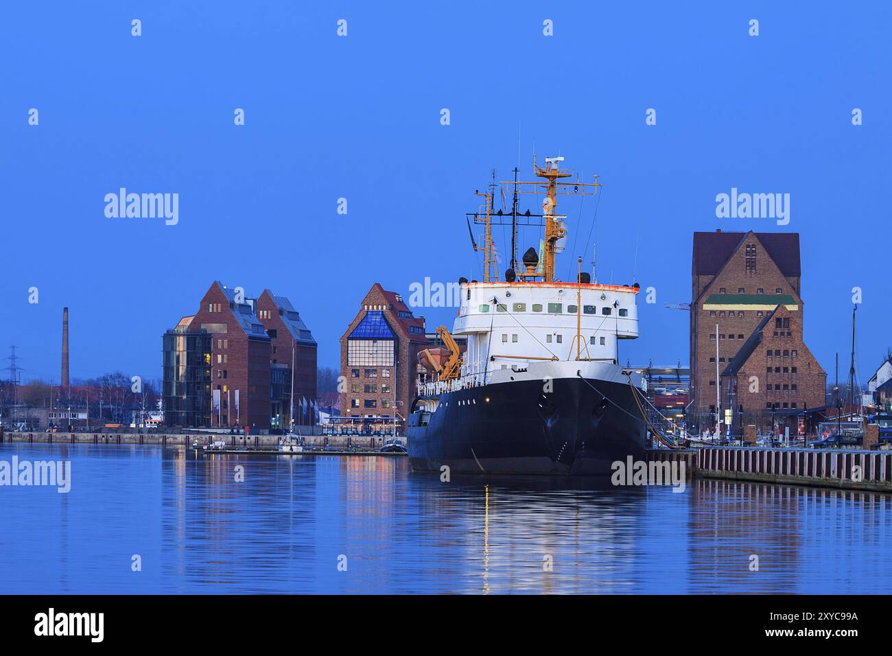 A ship in the city harbour of Rostock Stock Photo - Alamy