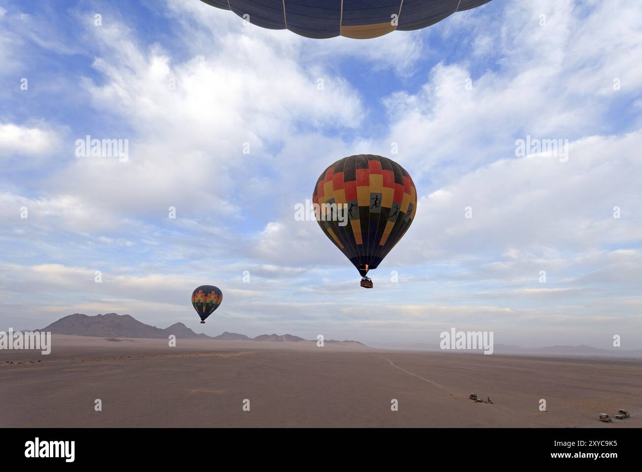 Hot air balloon ride over the Namib in the Namib-Naukluft National Park ...