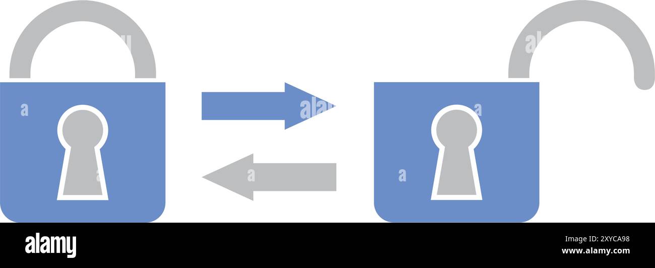 Open and closed vector lock icon Stock Vector Image & Art - Alamy