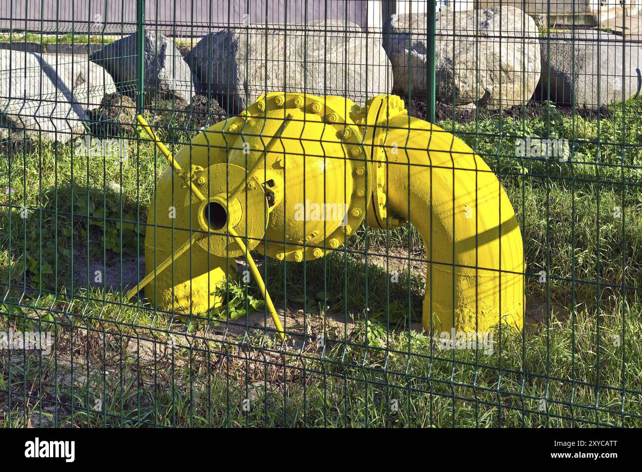 Big Gas pipe with valve Stock Photo - Alamy