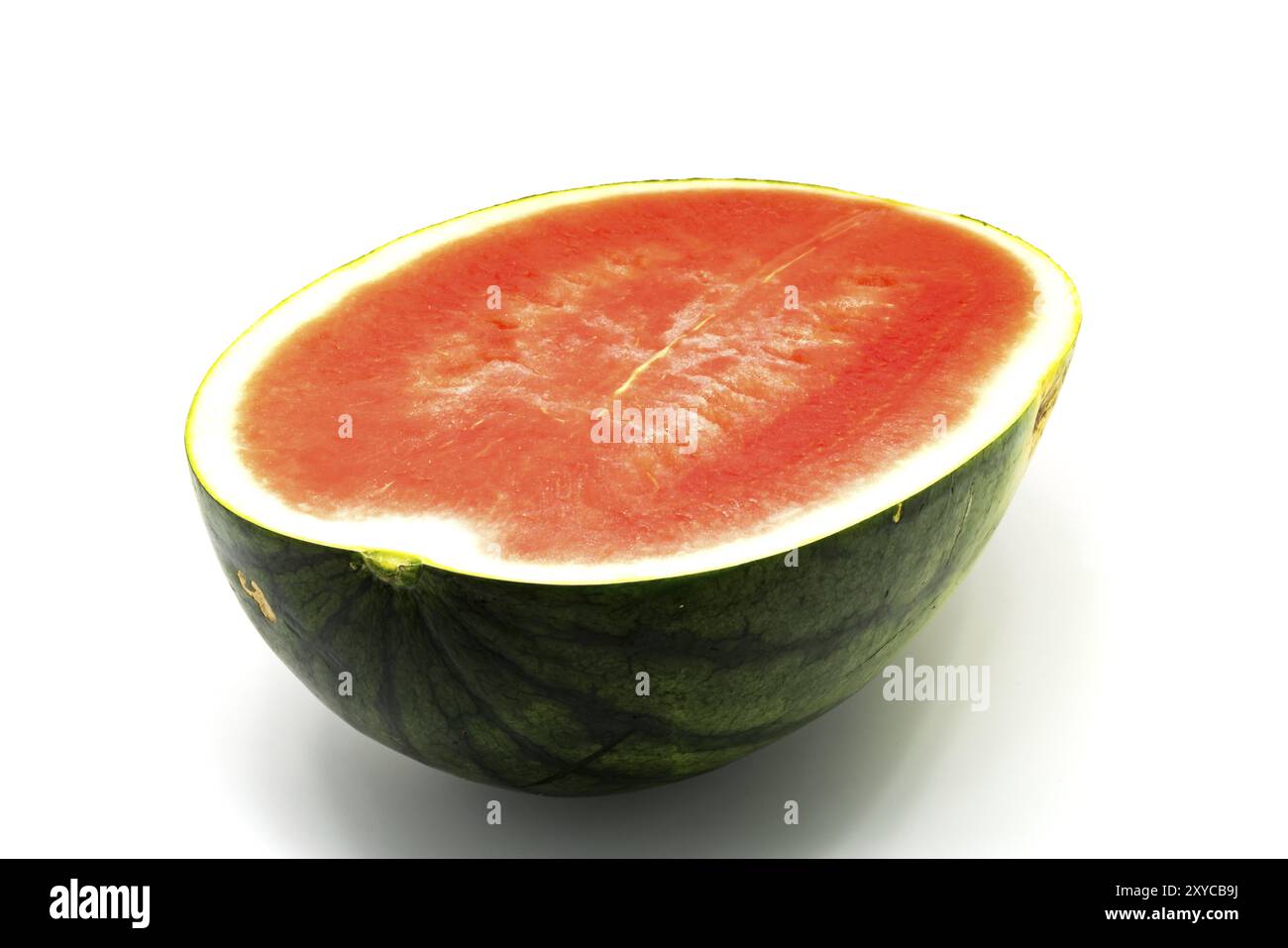 Half of fresh watermelon isolated on white background Stock Photo - Alamy