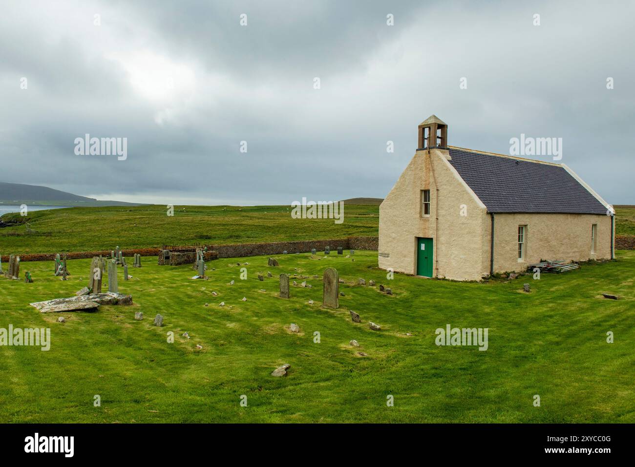 Papa Stour is one of the Shetland Islands in Scotland, with a ...